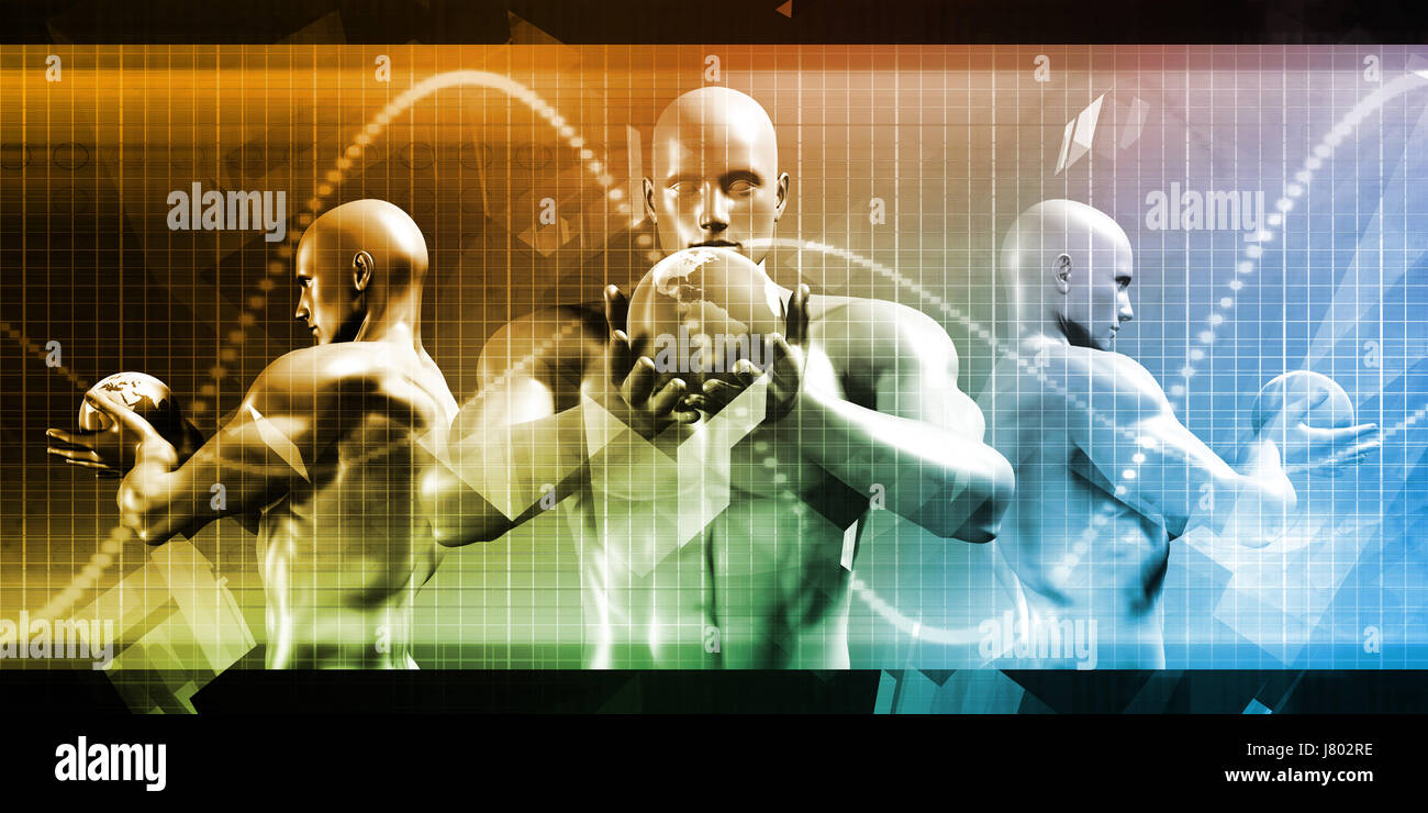 Global Network and Communication Platform for Technology Stock Photo ...