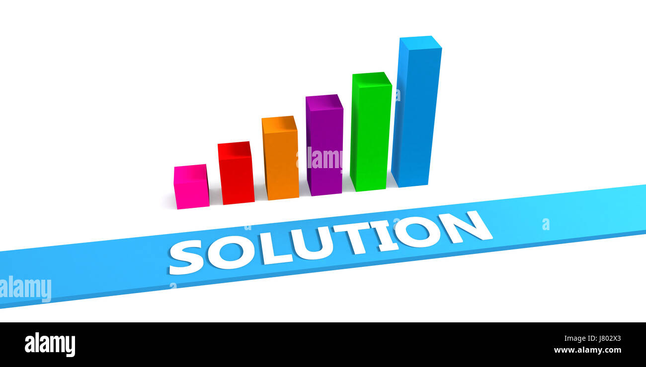 Great Solution Concept with Good Chart Showing Progress Stock Photo - Alamy