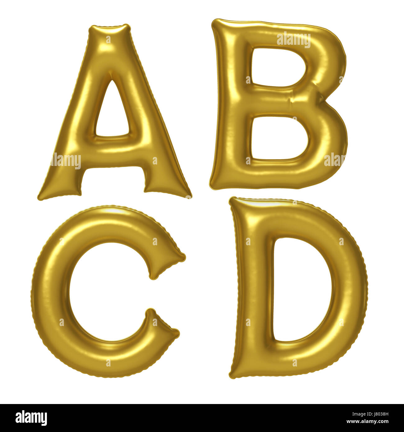 Gold alphabet foil balloon set with clipping path Stock Photo - Alamy