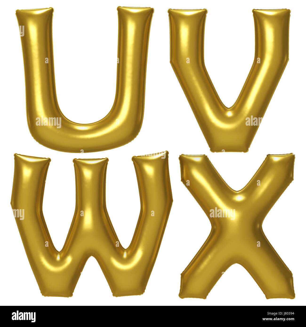 Gold alphabet foil balloon set with clipping path Stock Photo - Alamy