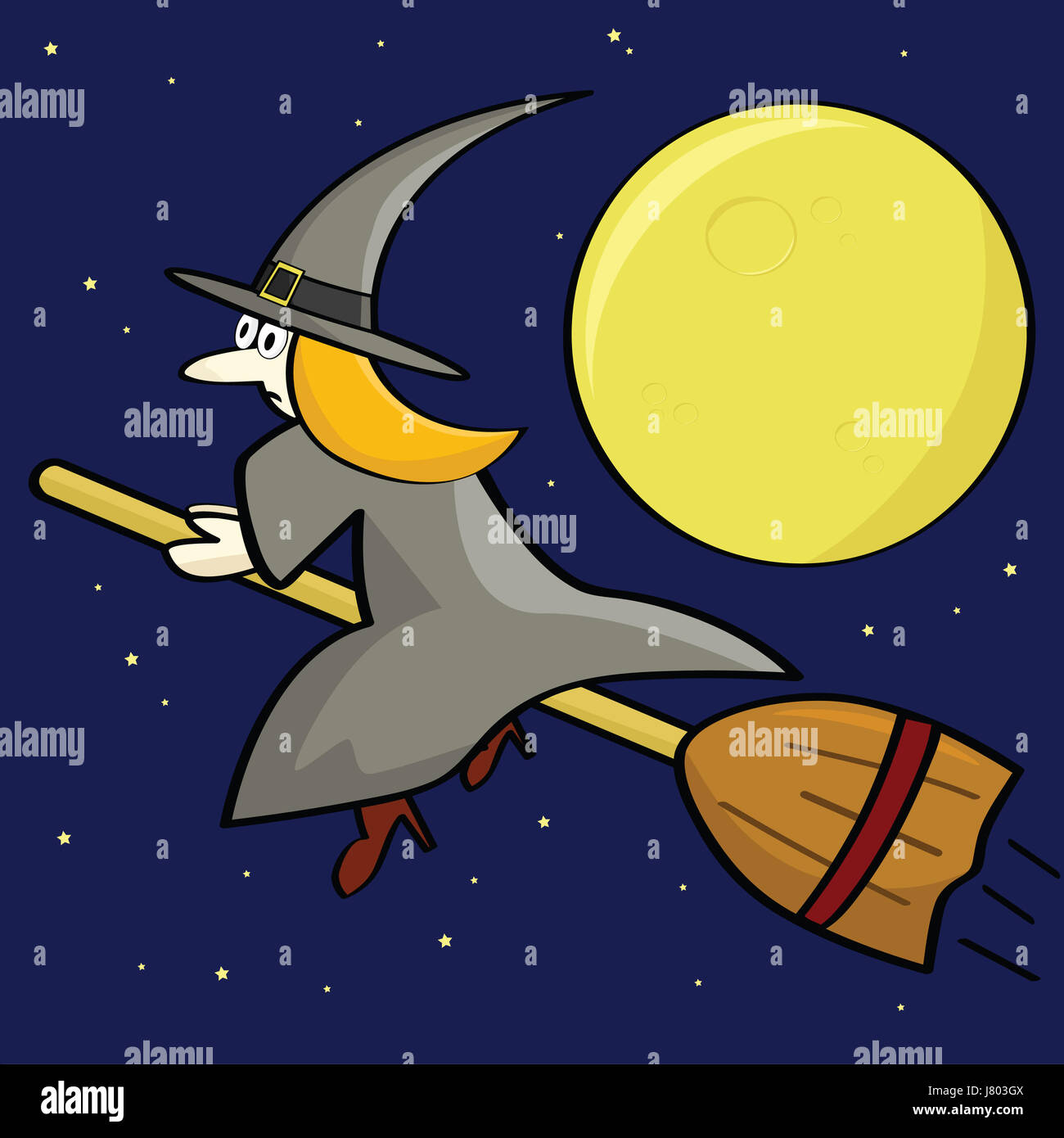 Witch broom moon hi-res stock photography and images - Alamy