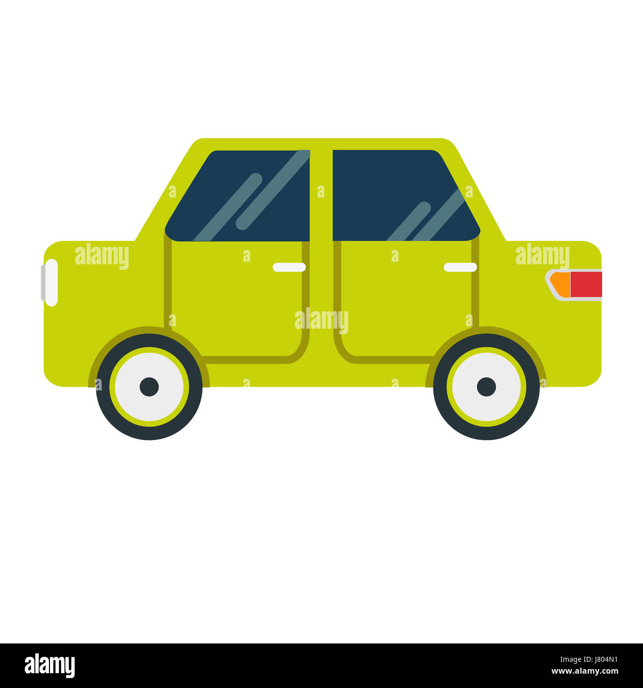 an illustration of a commuter car on white background Stock Photo - Alamy