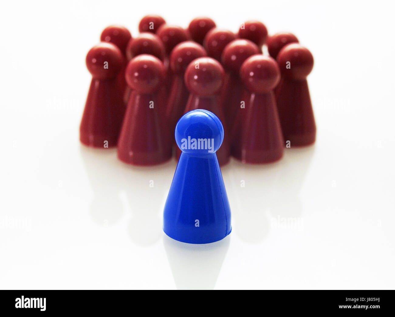 the leader - concept - red blue Stock Photo - Alamy