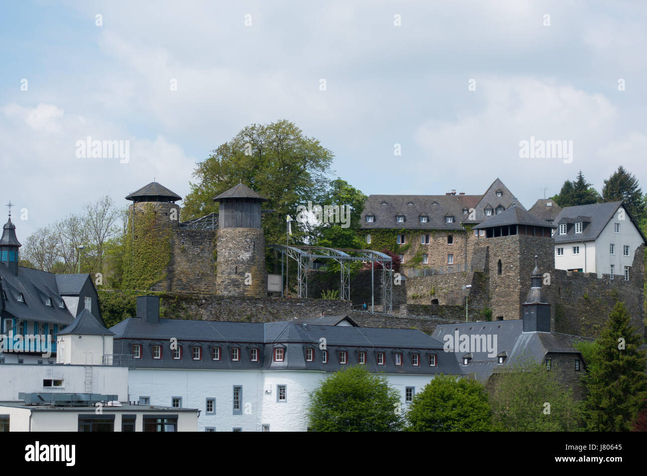 Monschau castle of the Eifel region in Germany, Europe Stock Photo - Alamy