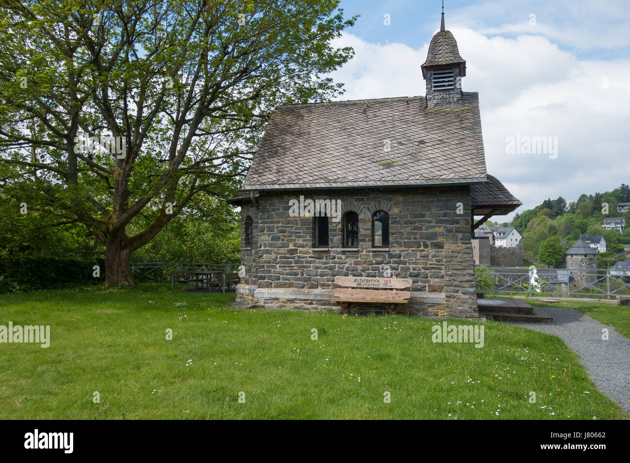 Chapel on the Kierberg above Monschau of the Eifel region, Germany ...