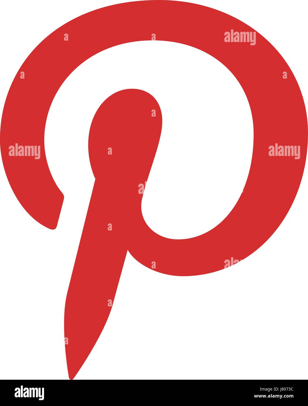 Pinterest logo vector Stock Vector Images - Alamy