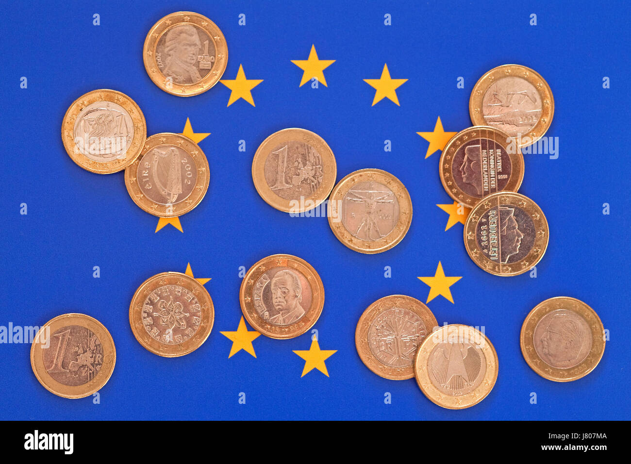 euro europe coin flag state land realty ground money macro close-up ...