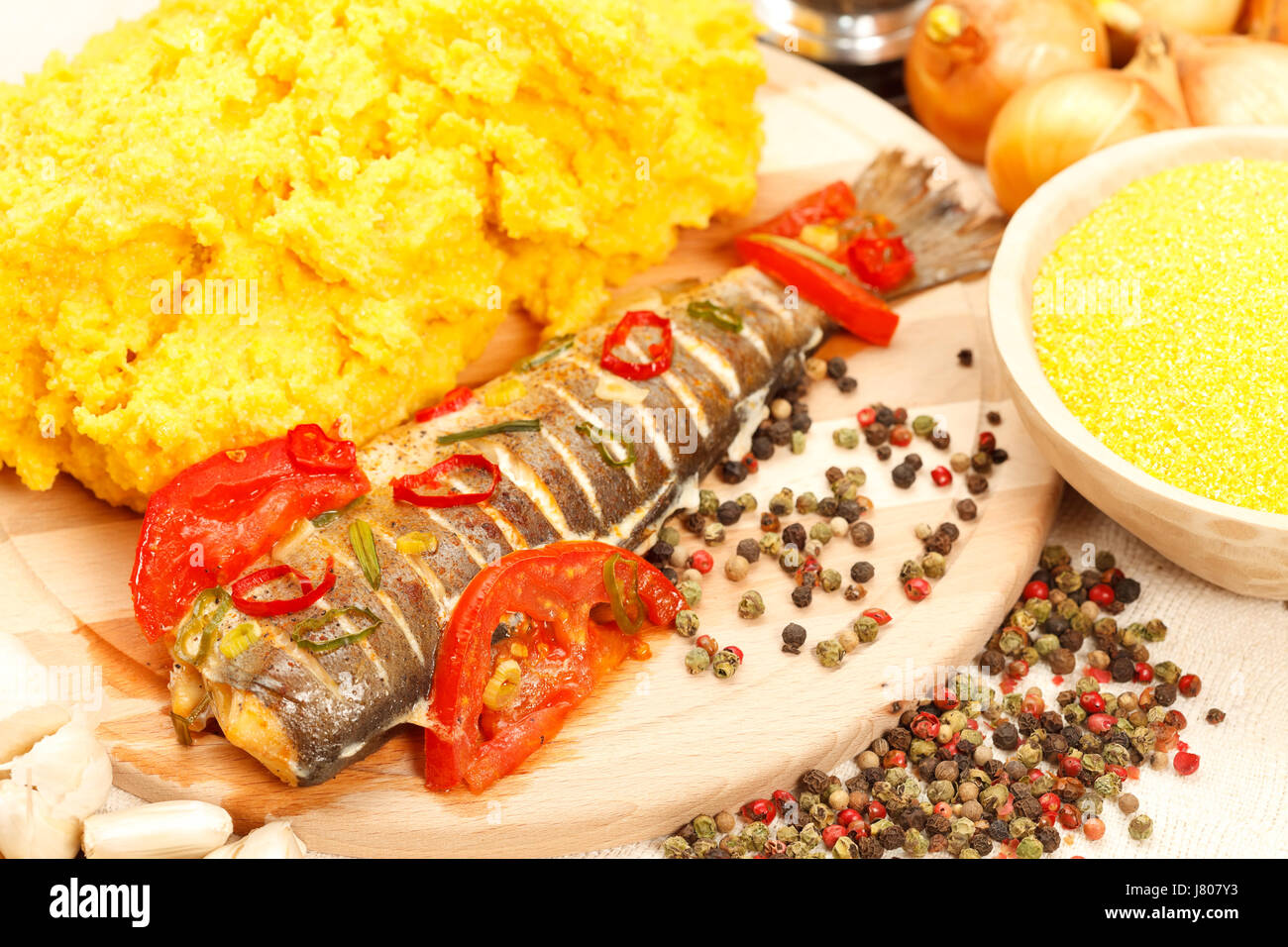 grain angle fish corn rustical rustic romanian cereal food aliment ...