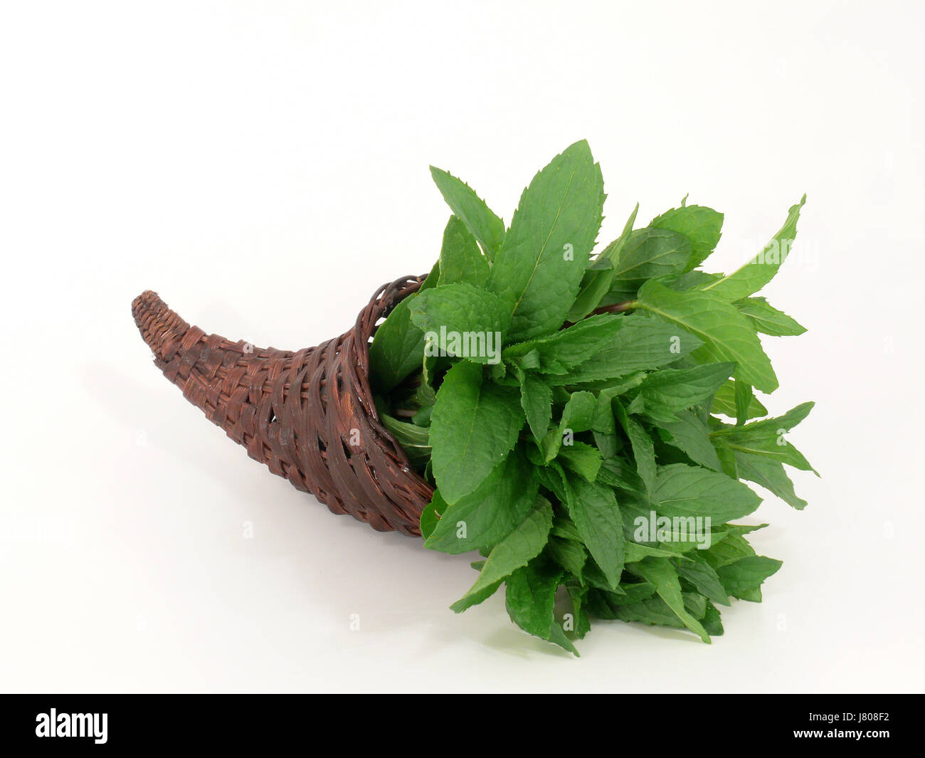 health basket mint herb tea peppermint cornucopia harvest food aliment ...