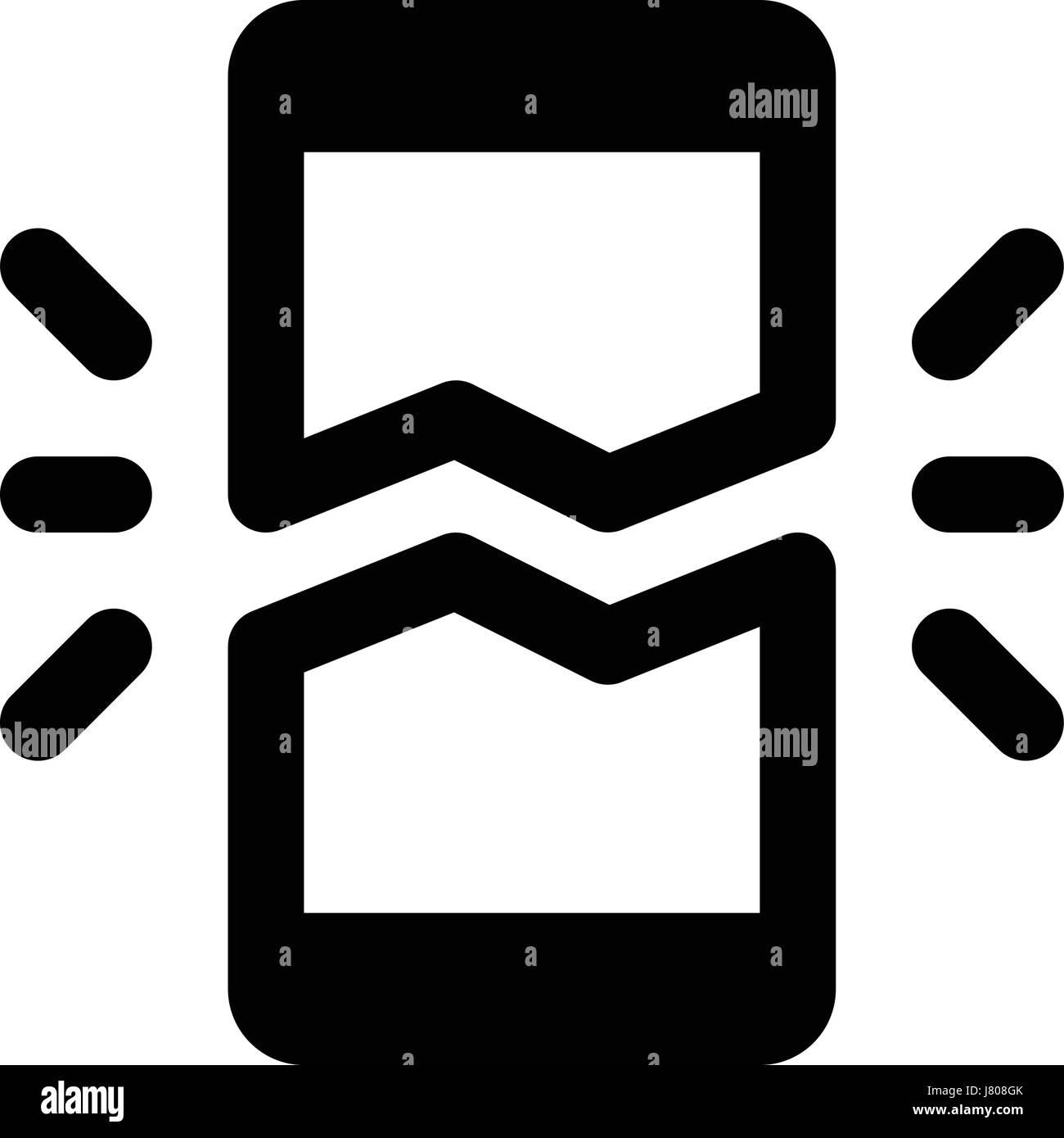 Cracked broken phone smartphone Black and White Stock Photos & Images ...