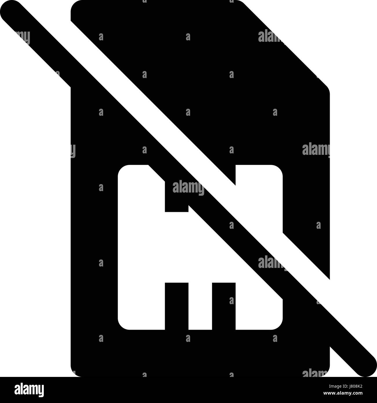 No sim card error icon hi-res stock photography and images - Alamy