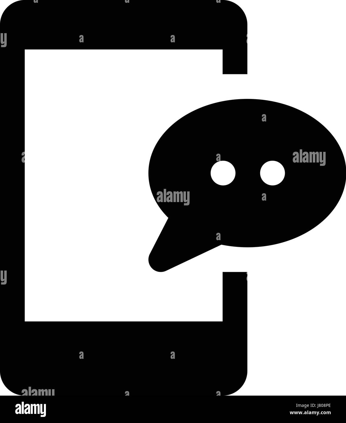 Instant messaging phone Black and White Stock Photos & Images - Alamy