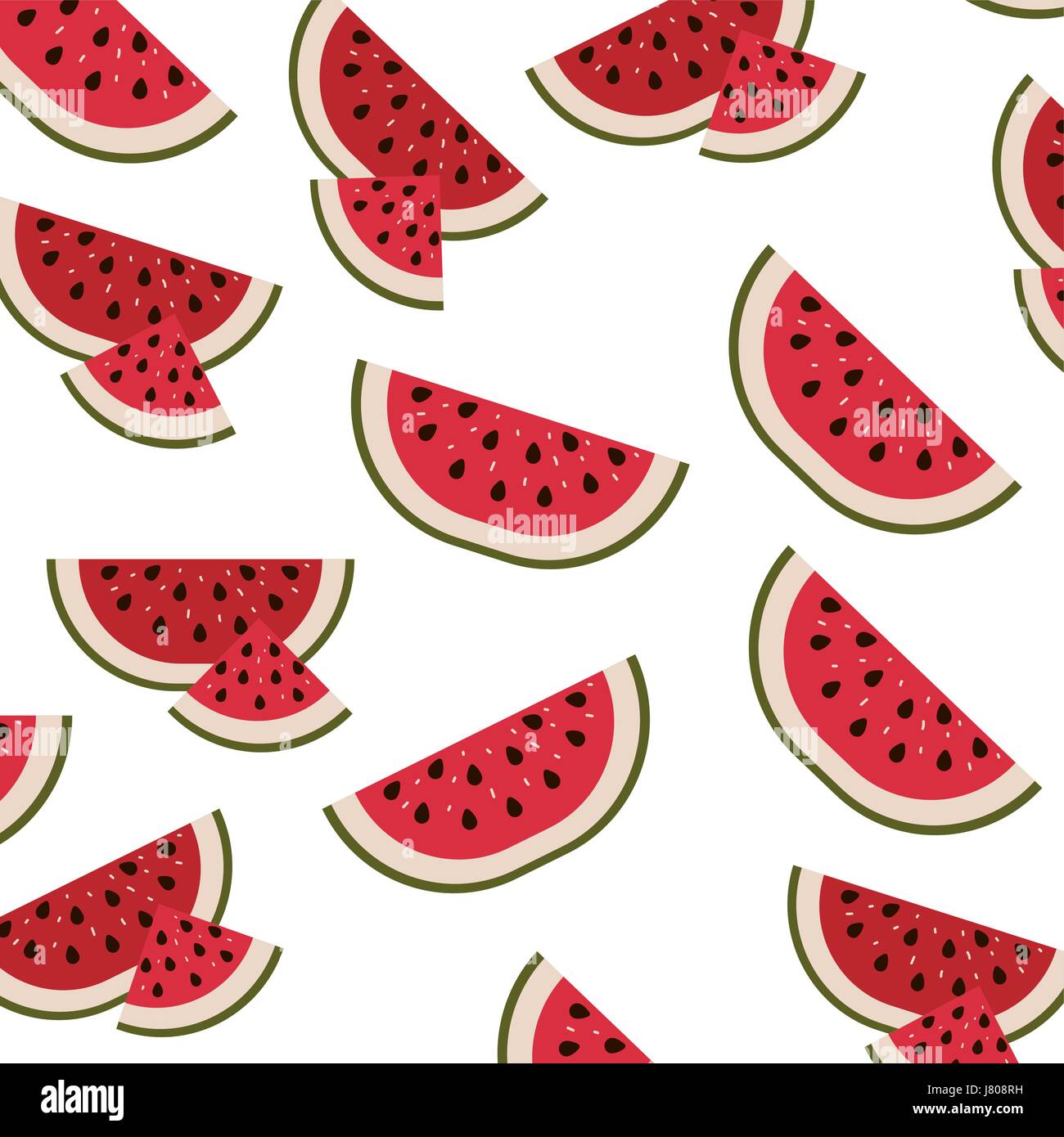white background with pattern of watermelon sliced Stock Vector Image ...