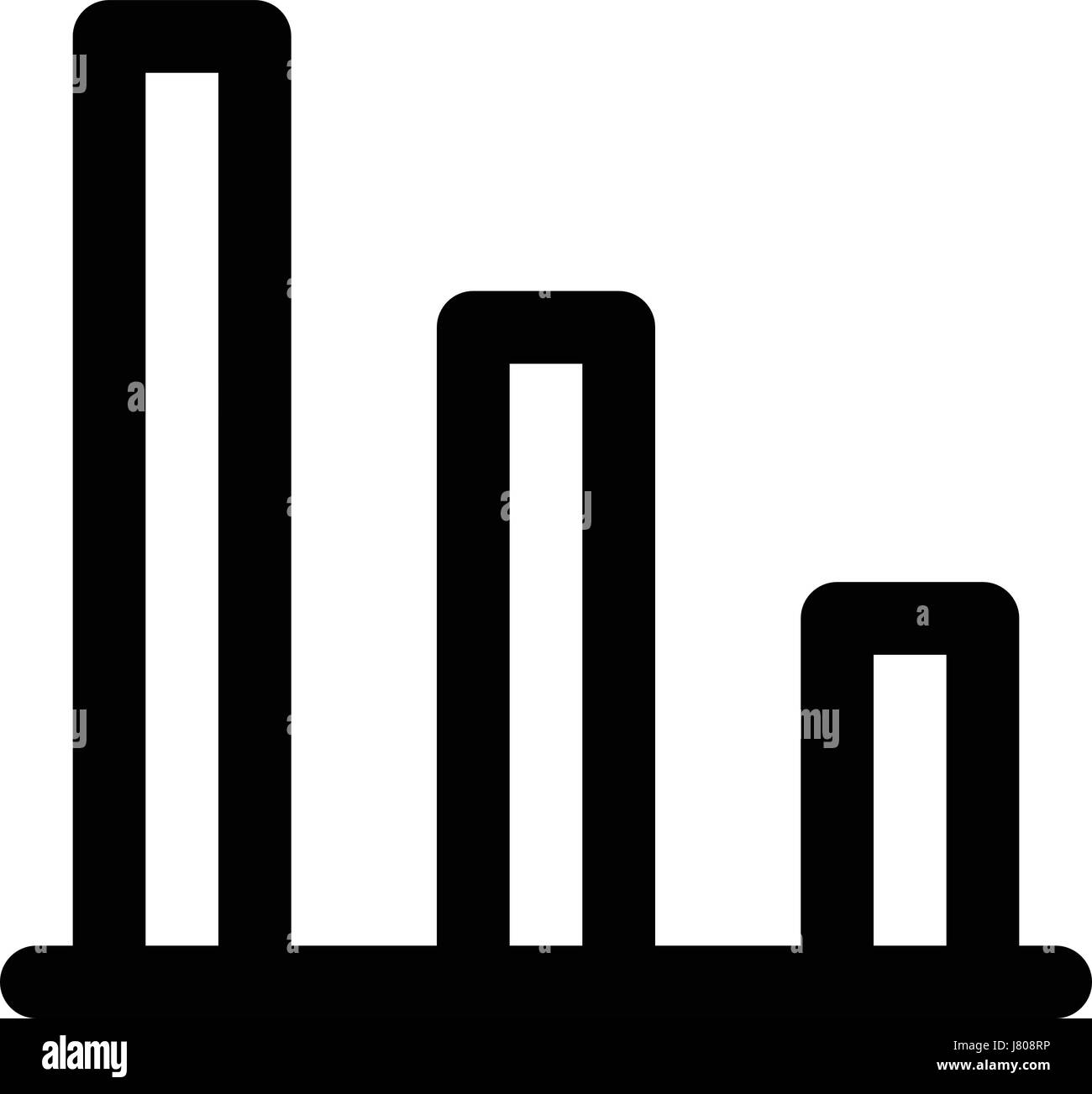 vertical down bar chart Stock Vector Image & Art - Alamy