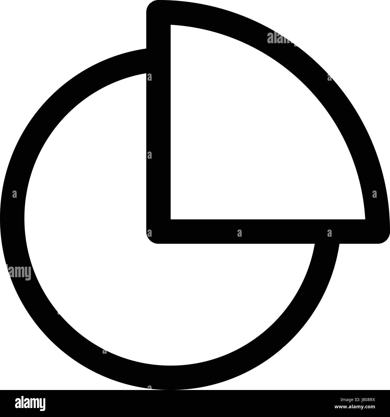 big quarter pie chart Stock Vector Image & Art - Alamy