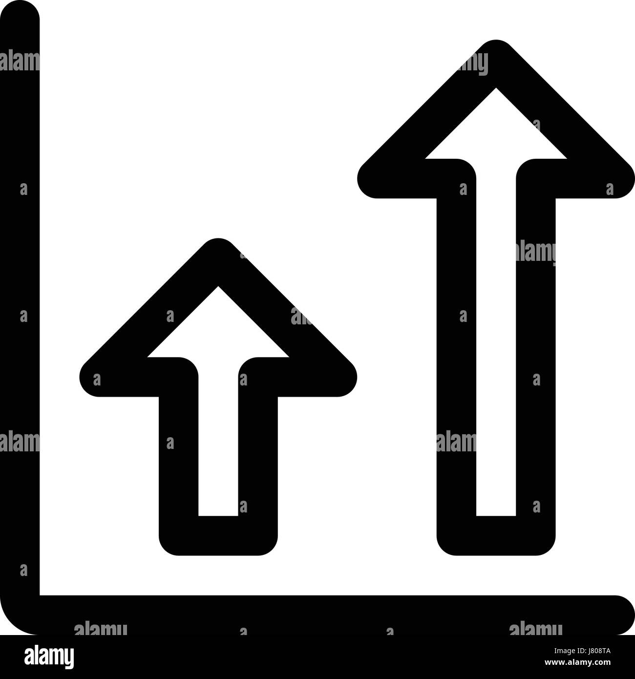 double arrow up chart Stock Vector Image & Art - Alamy