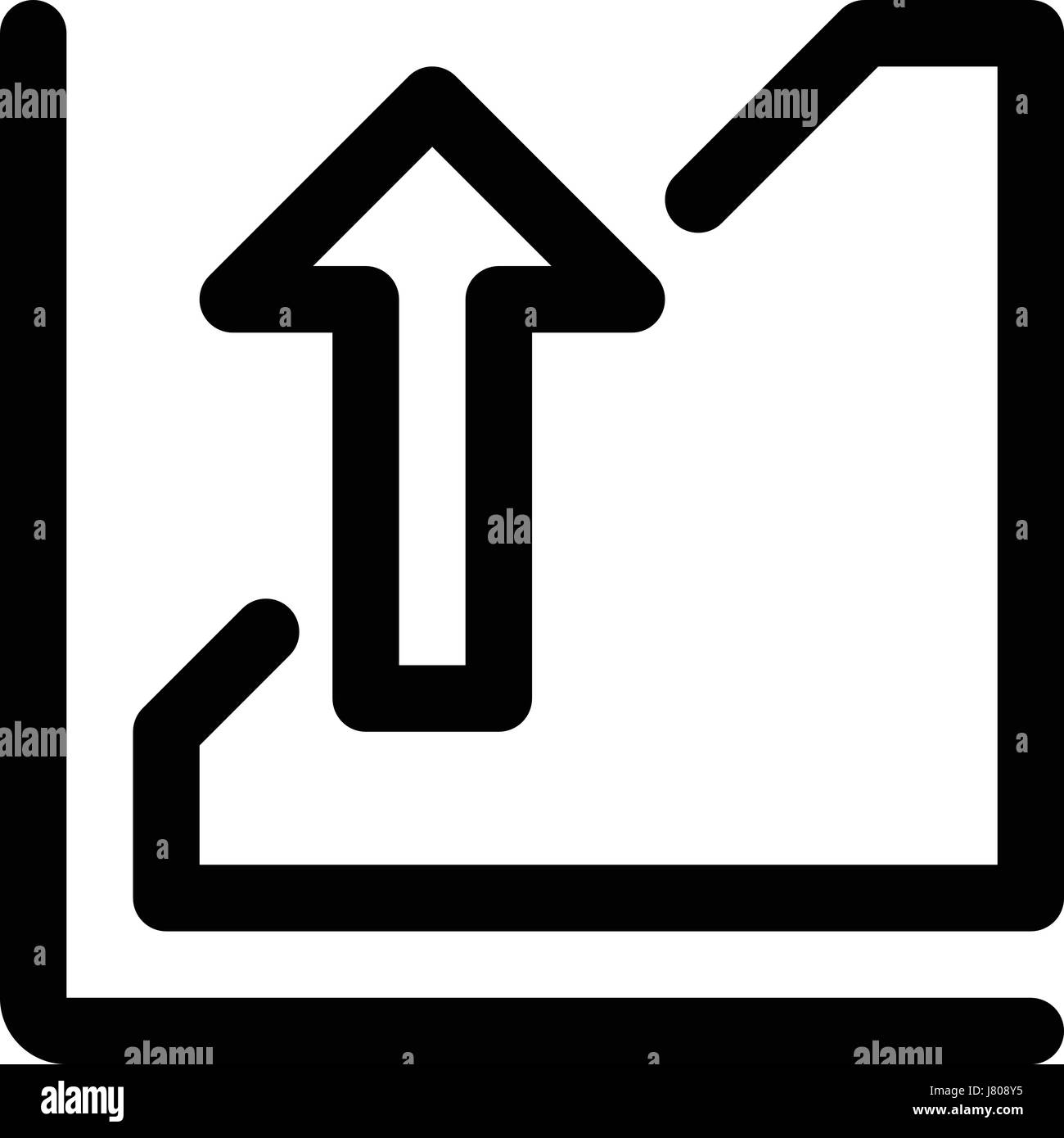 upturn area chart Stock Vector Image & Art - Alamy