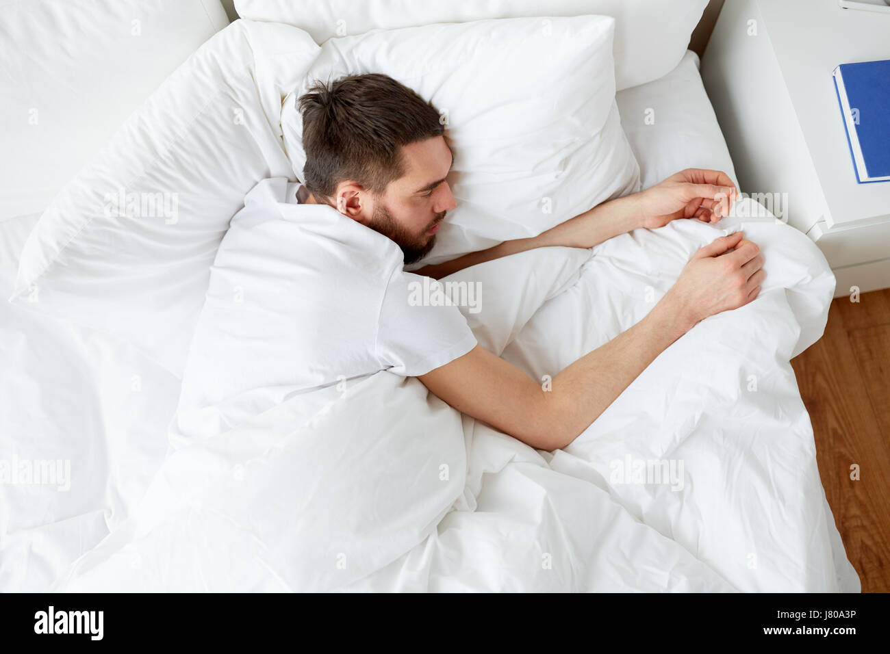 Male bed sleep bedroom hi-res stock photography and images - Alamy