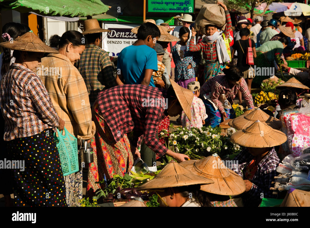 ASIA, MYANMAR (BURMA), Irrawaddy Region, Irrawaddy River, Danubyu Town ...