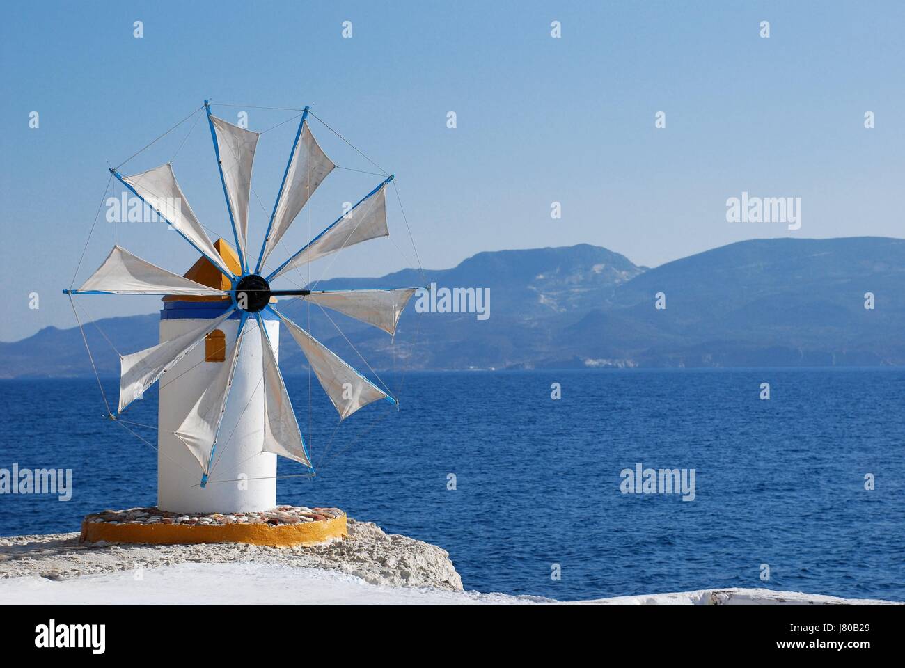 Greek islands typical mills hi-res stock photography and images - Alamy