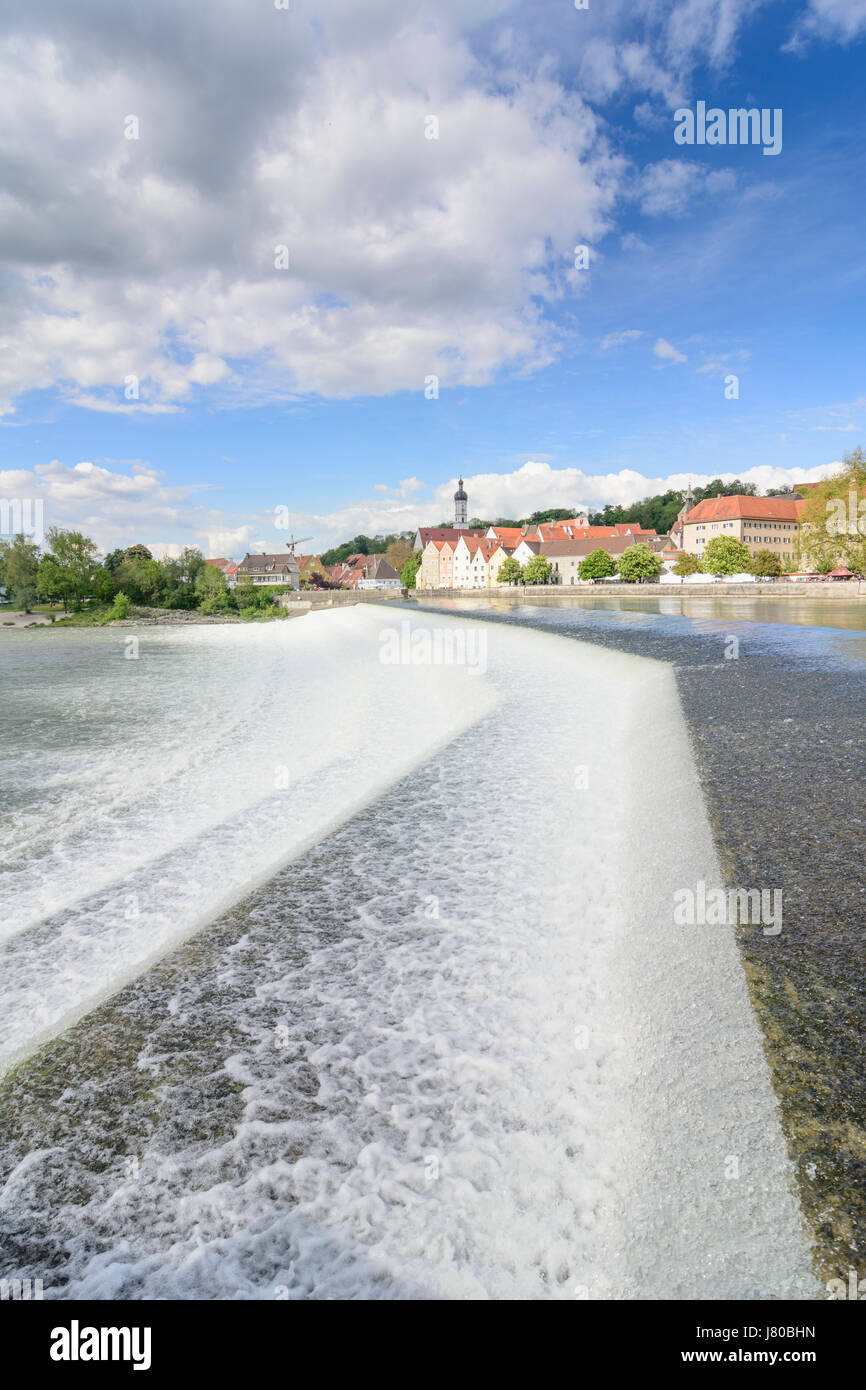 Lech Weir And The Historic Centre Of Landsberg Am Lech High Resolution ...