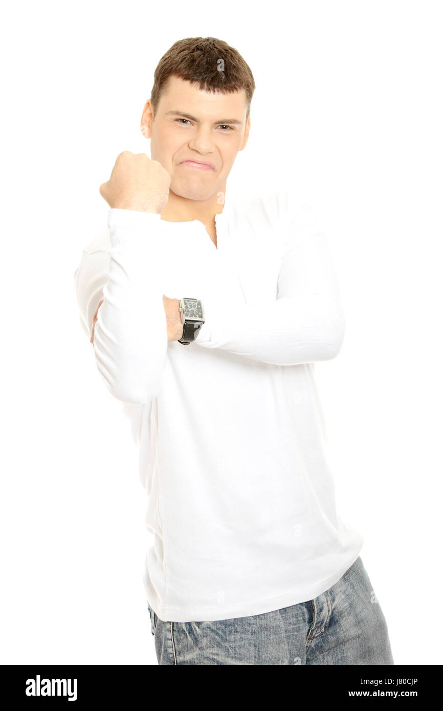 sign signal gesture indicate show hand education isolated male ...