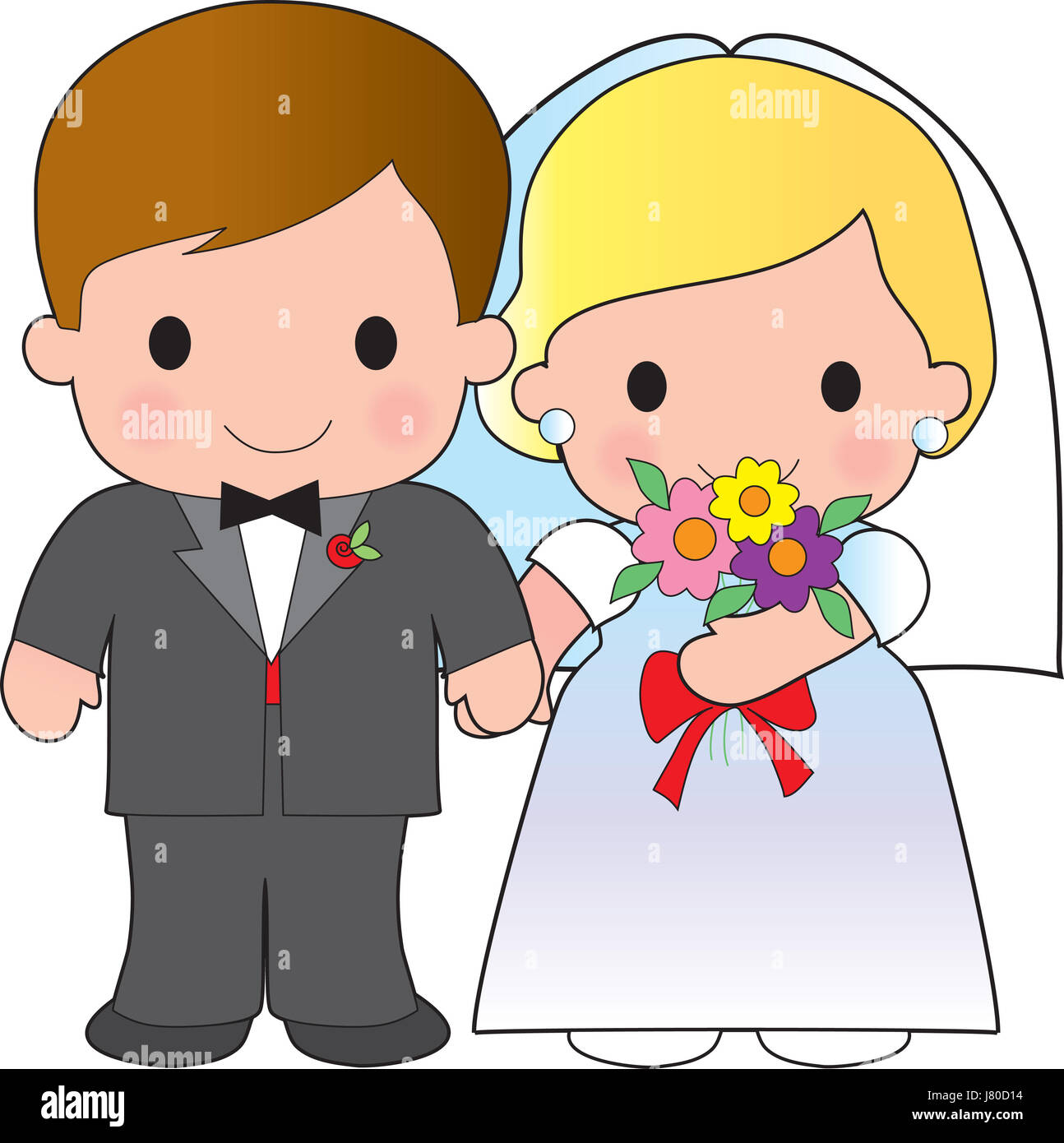 Cartoon bouquet white flowers hi-res stock photography and images - Alamy