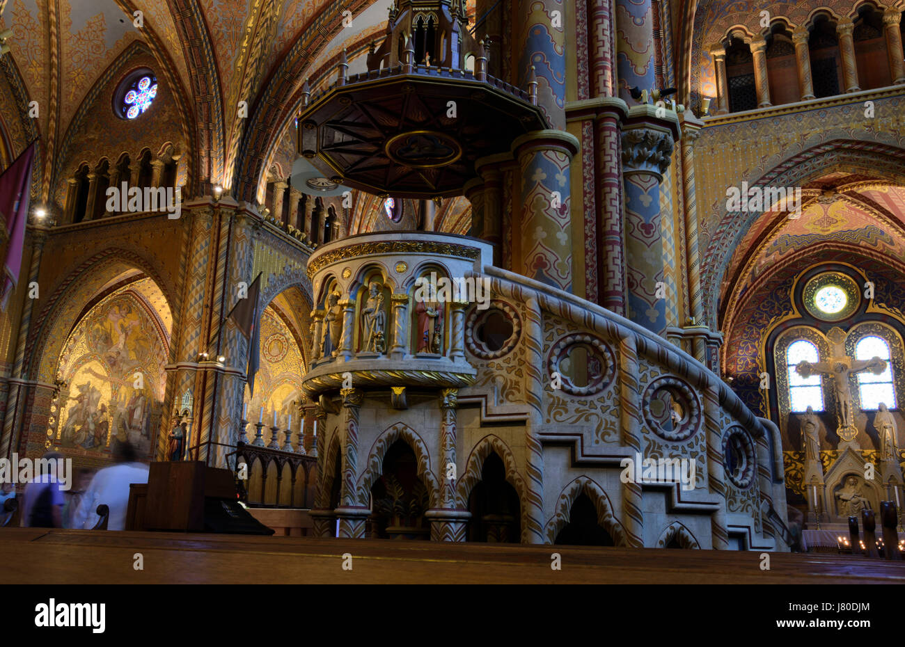 Interior of The Matthias Church in Budapest, Hungary Stock Photo - Alamy