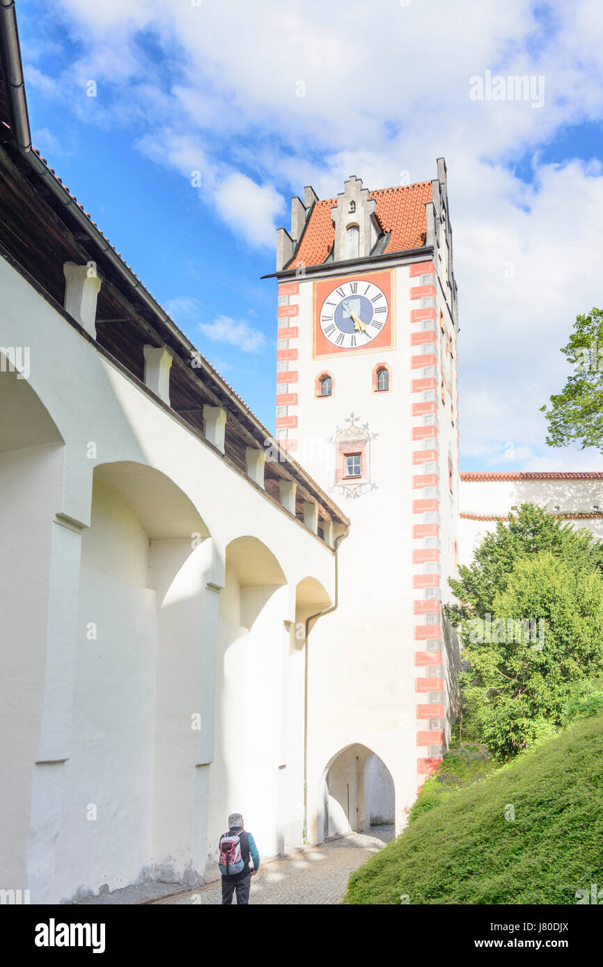 gateway to Hohes Schloss (High Castle), Füssen, Schwaben, Allgäu ...