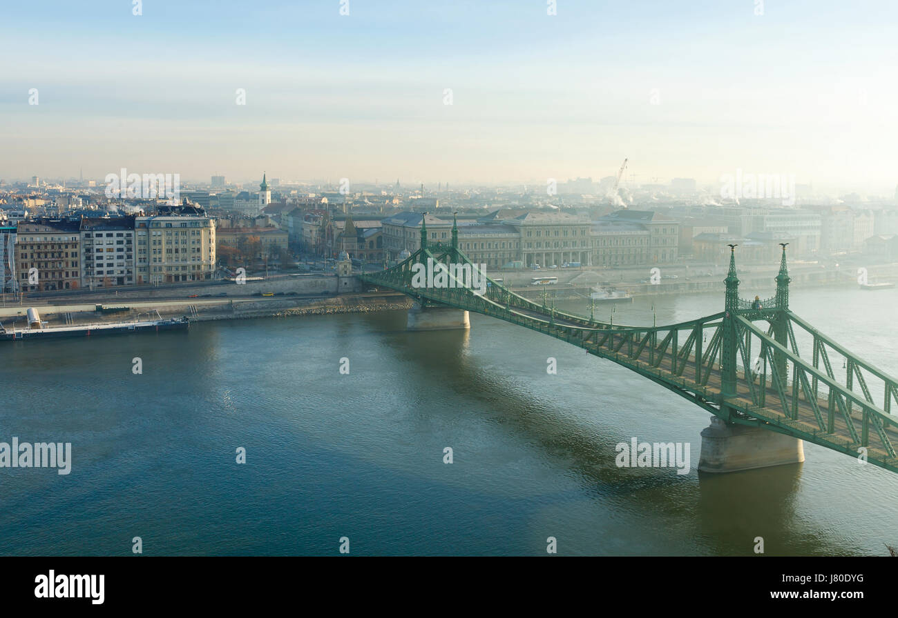 Picture of Budapest downtown, Freedom Gate Stock Photo - Alamy