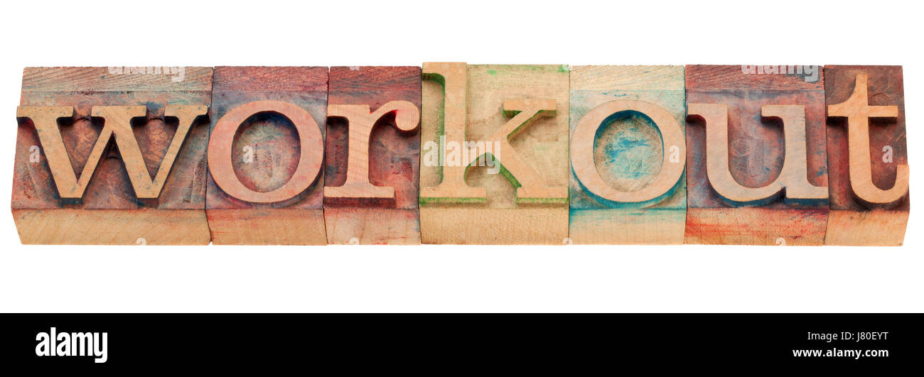 word letterpress exercise practice workout exercising pratice fitness ...