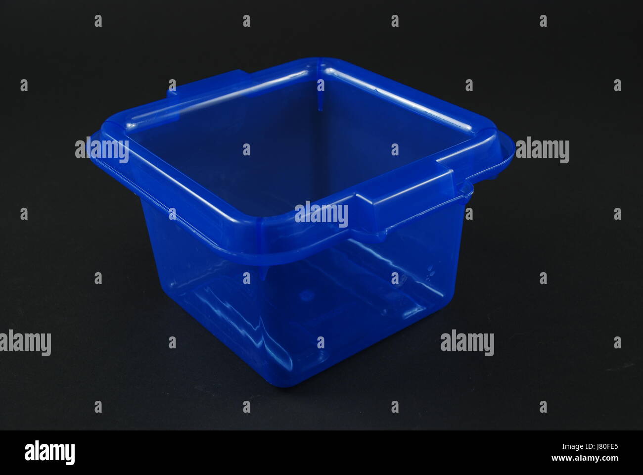 blue plastic synthetic material container box boxes storage bin storing ...