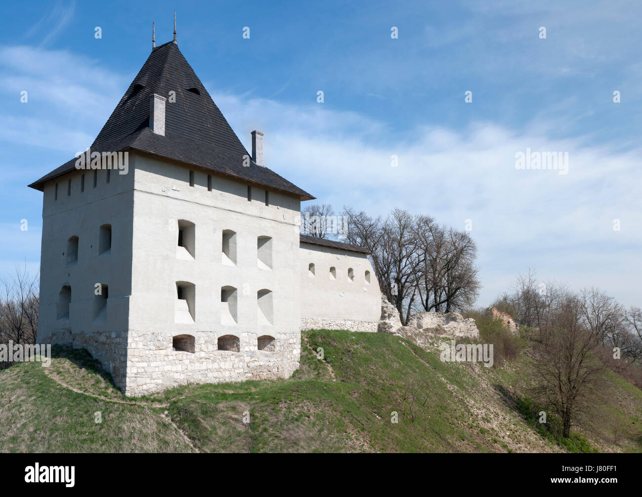 castle ukraine old chateau house building architectural historical hill ...
