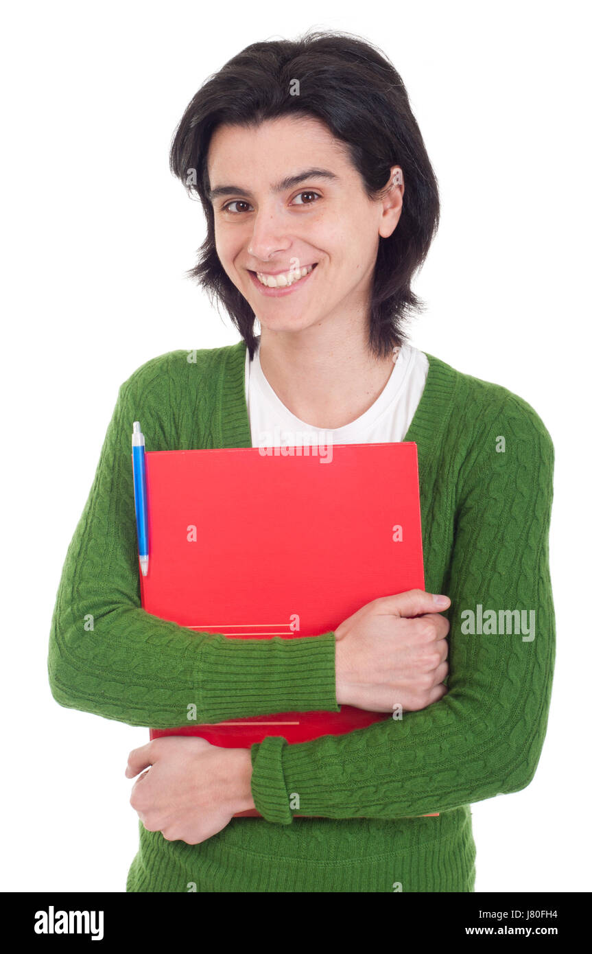 woman study female student possession holding dossier school ...