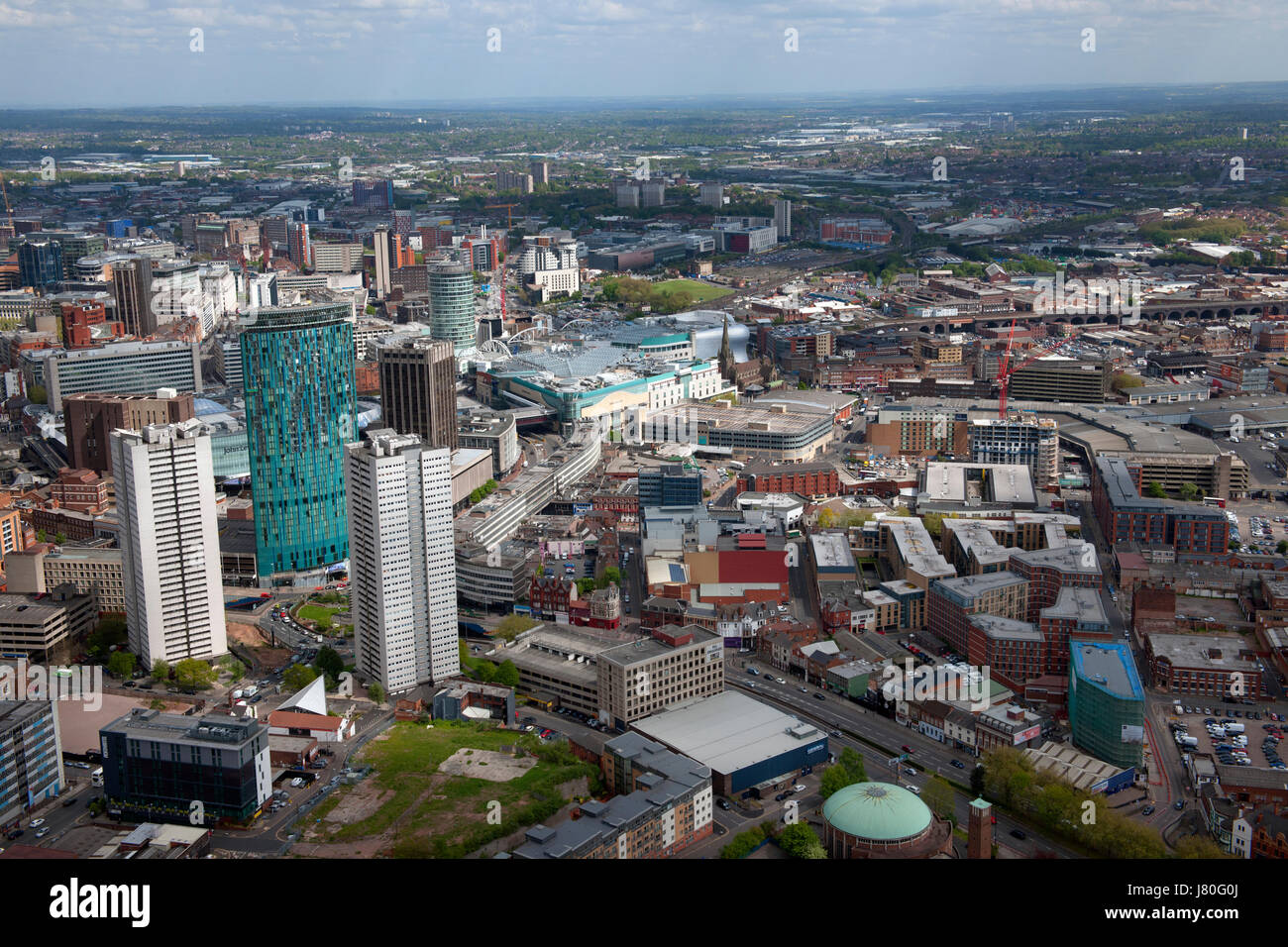 Birmingham city centre from air hi-res stock photography and images - Alamy