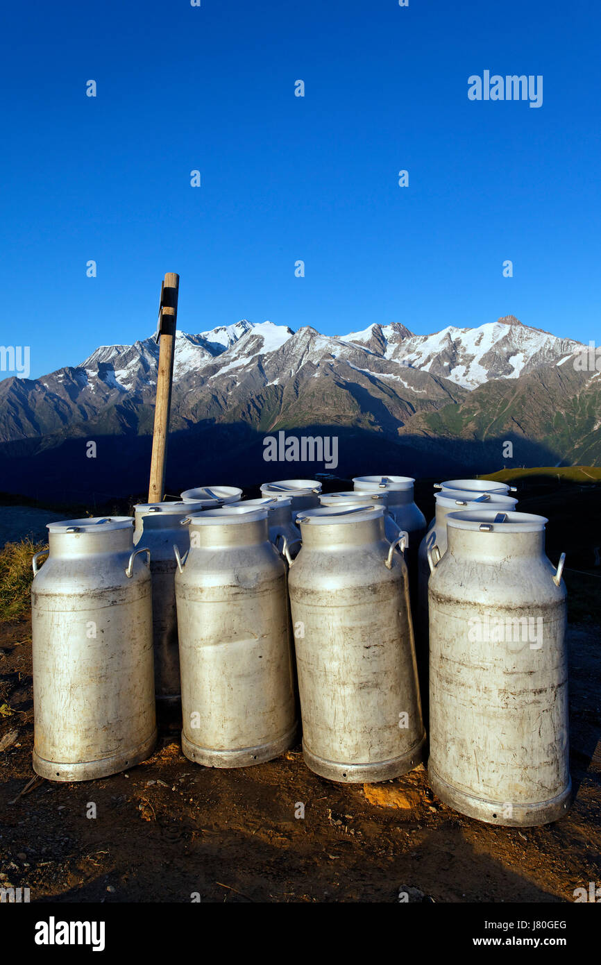 agriculture farming alps france milk farm container landscape scenery ...