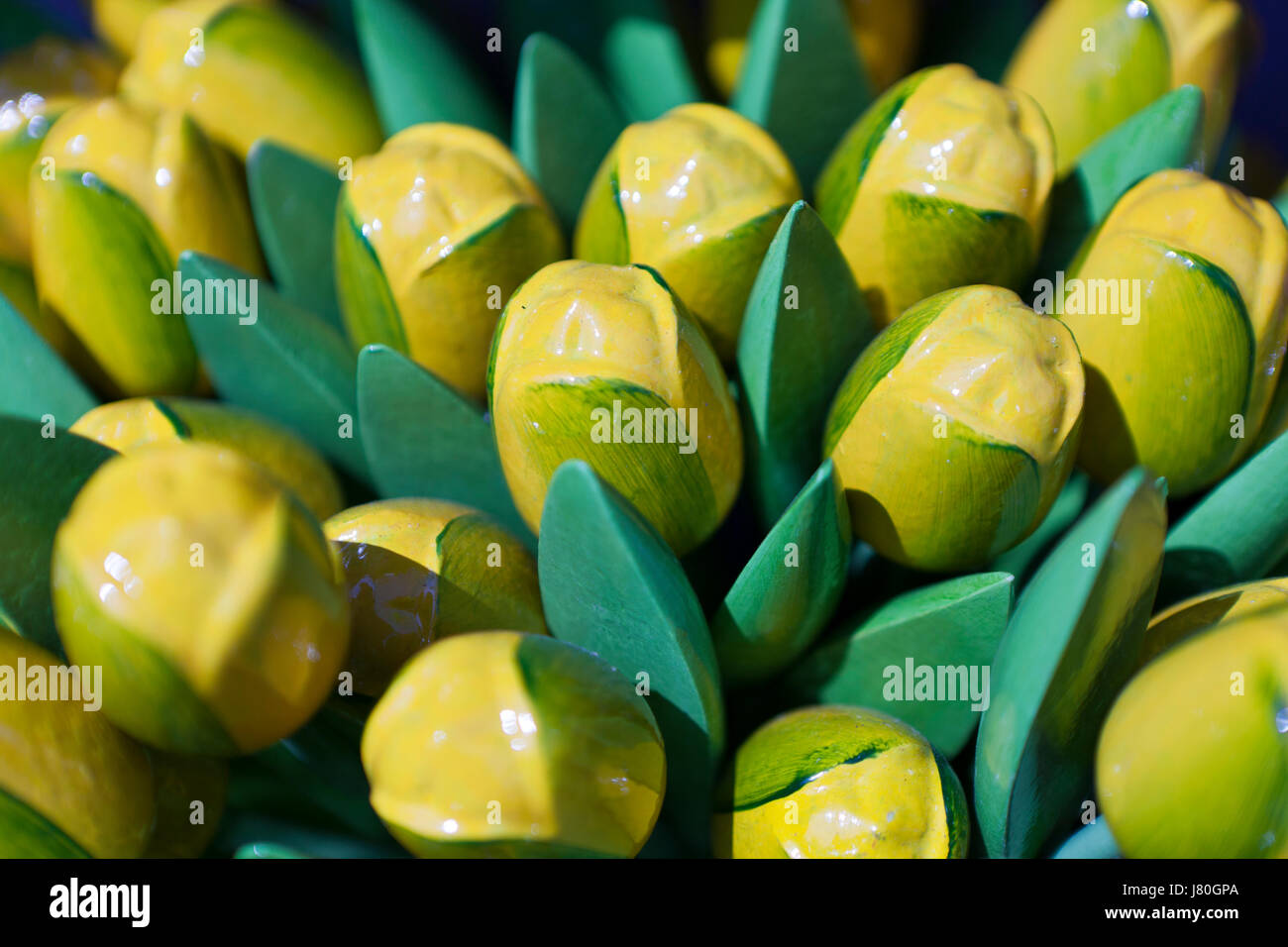 Belfast City Hall, 25th May 2017. Multi-Coloured Wooden Tulips on ...