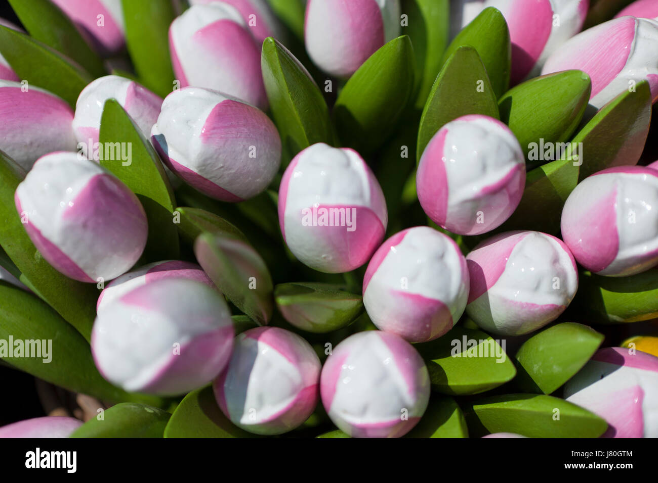 Belfast City Hall, 25th May 2017. Multi-Coloured Wooden Tulips on ...