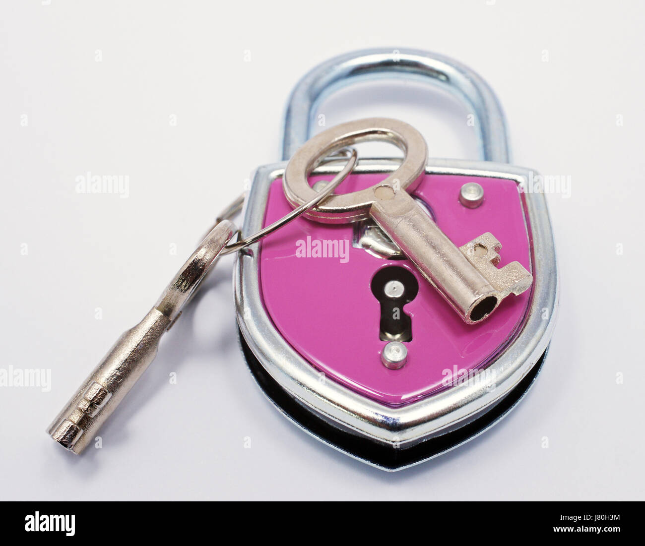 schloss pink - colorful lock Stock Photo - Alamy