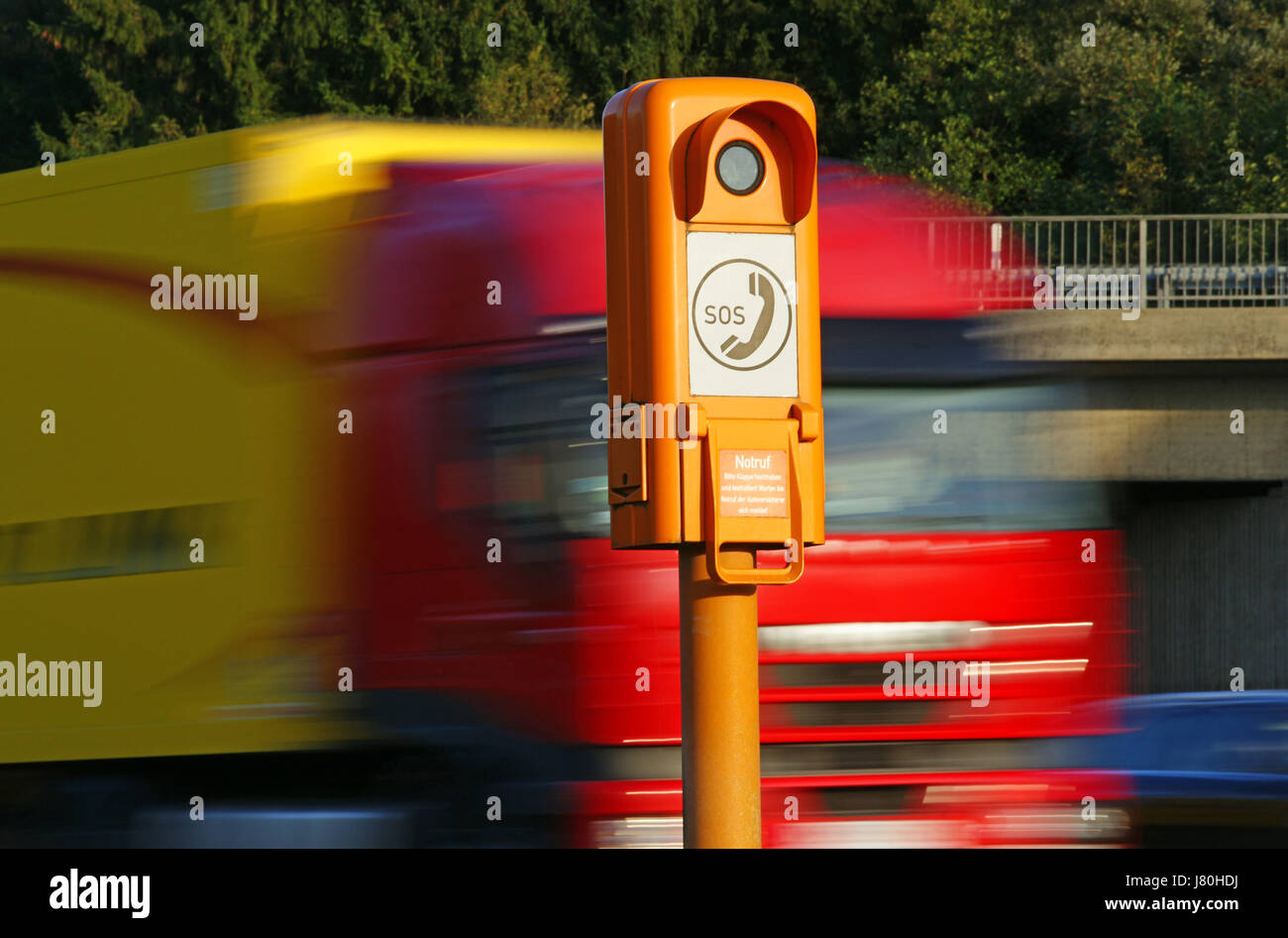emergency telephone motorway - traffic concept Stock Photo - Alamy