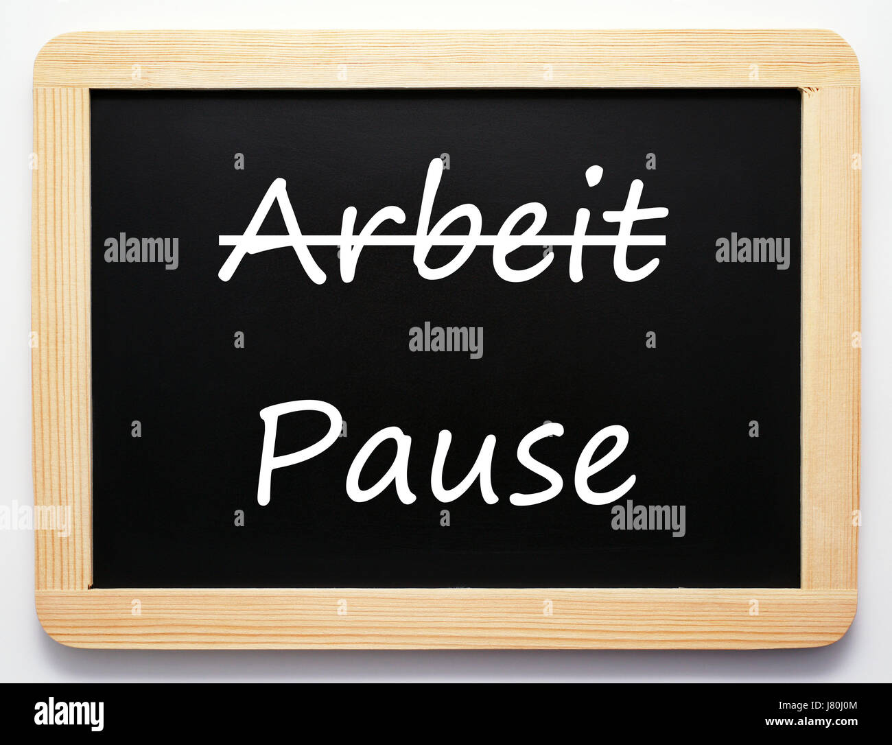 work / pause - concept shield Stock Photo - Alamy