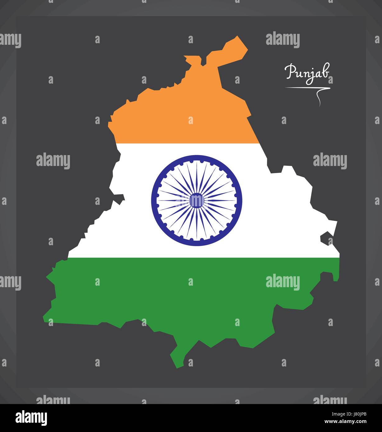 Punjab map Stock Vector Images - Alamy