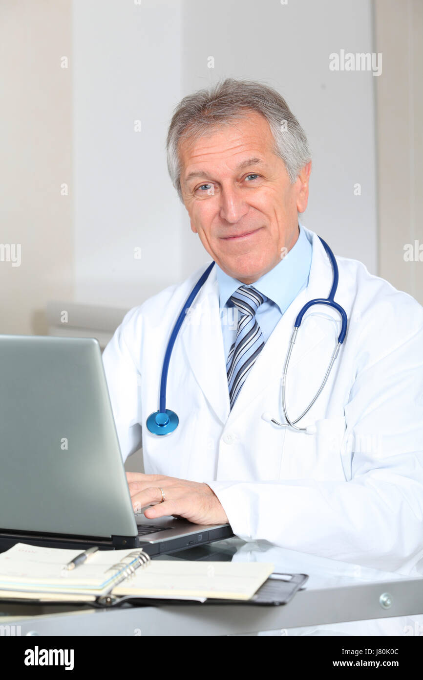 doctor physician medic medical practicioner office laptop notebook ...