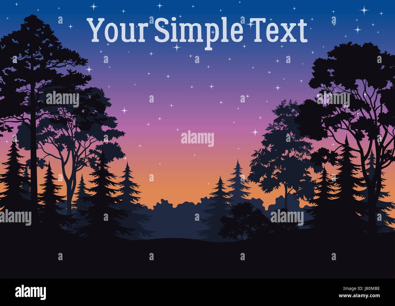 Park trees glade view Stock Vector Images - Alamy