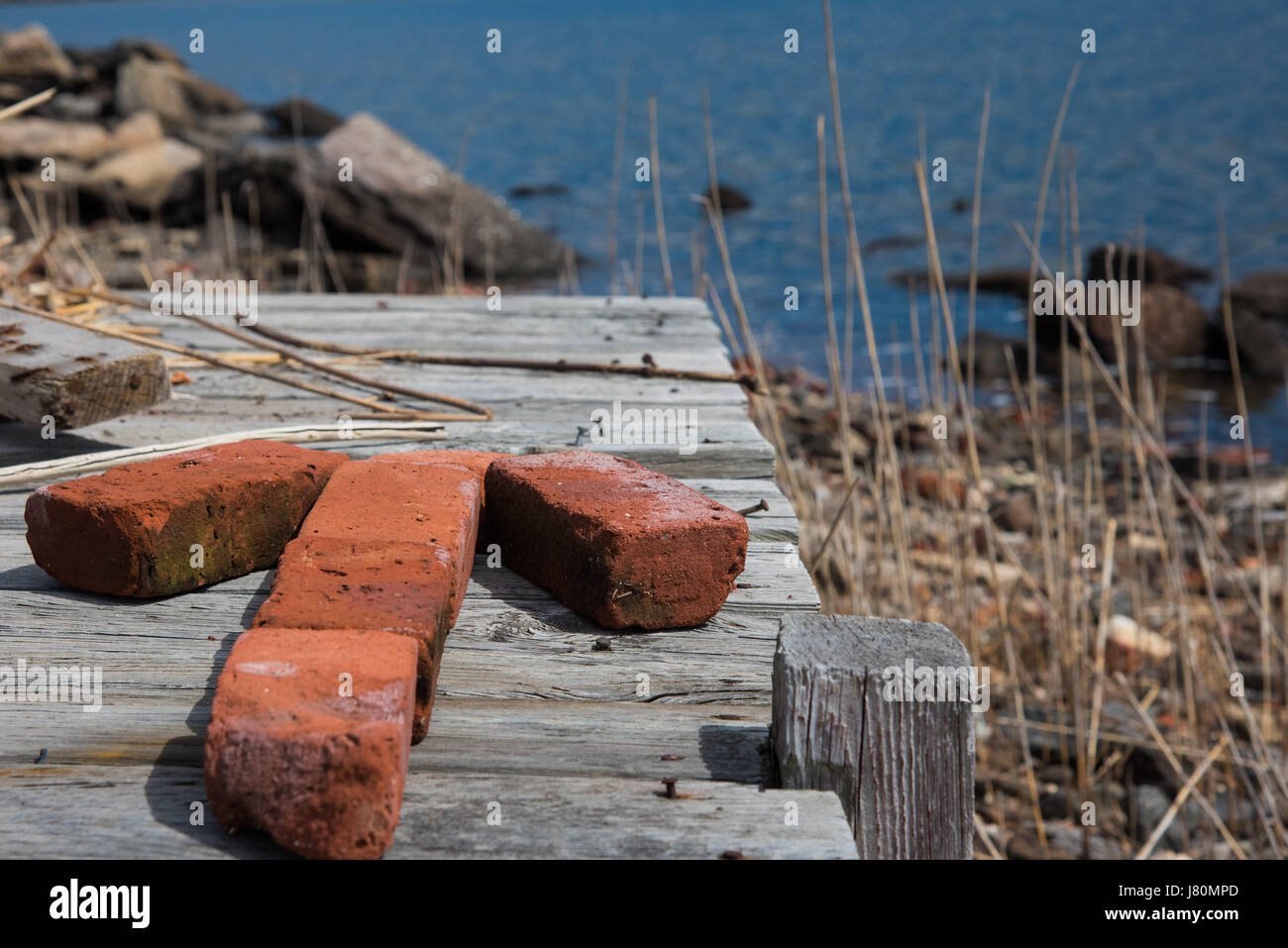 An arrow of bricks Stock Photo - Alamy