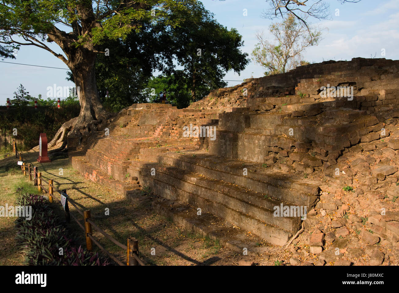 ASIA, MYANMAR (BURMA), Bago Region, Pyay, Eastern arm of excavated ...