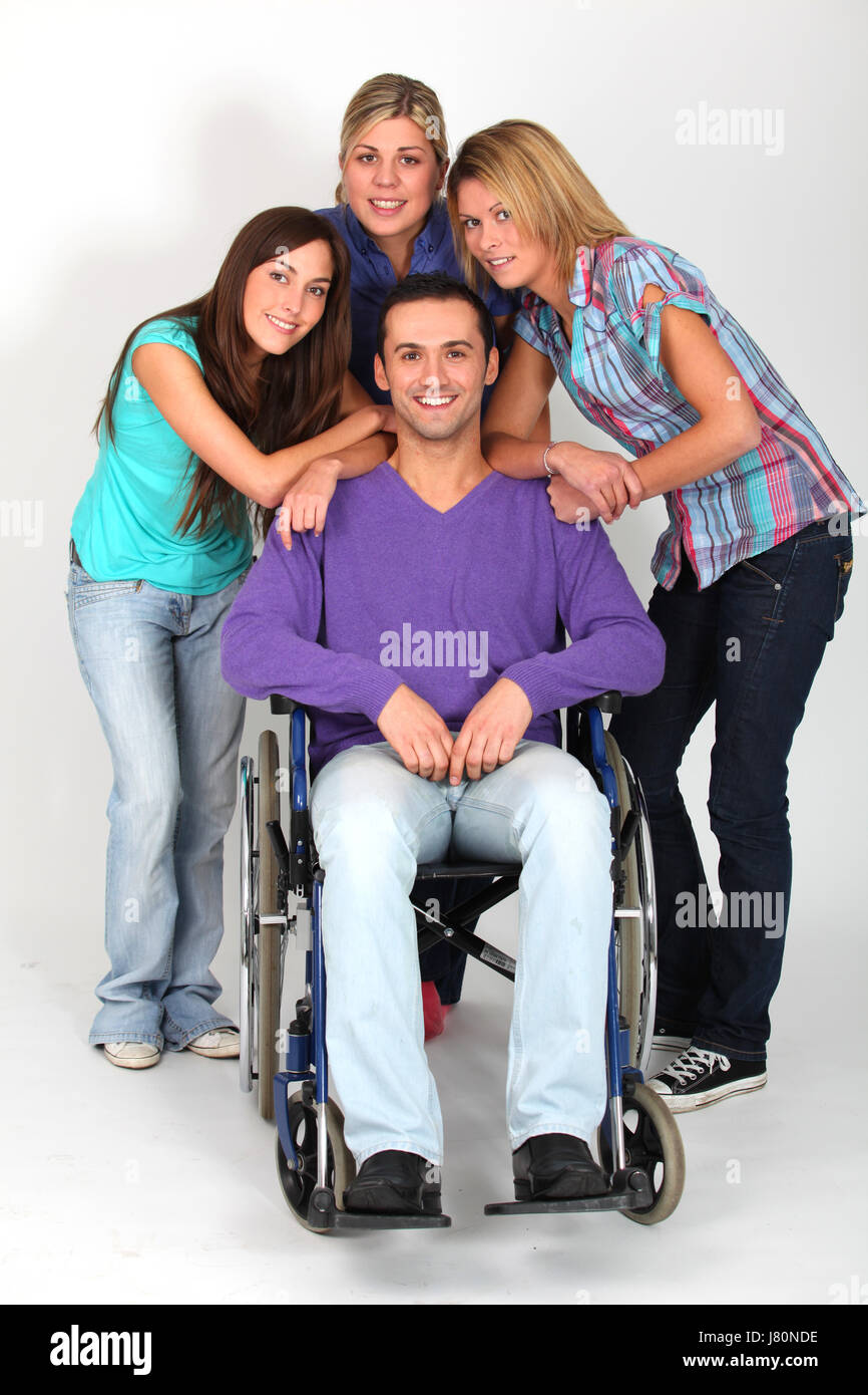 woman wheelchair laugh laughs laughing twit giggle smile smiling ...