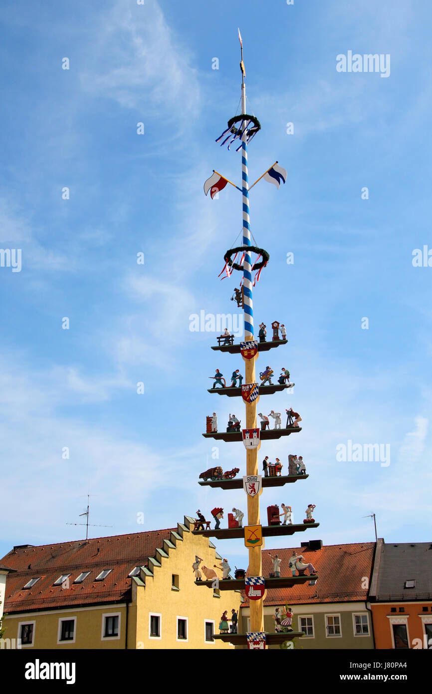 bavaria painted carving maypole laced business dealings deal business ...