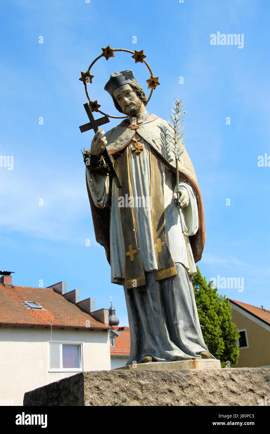 statue cross bavaria holy sacred blue religion religious belief ...