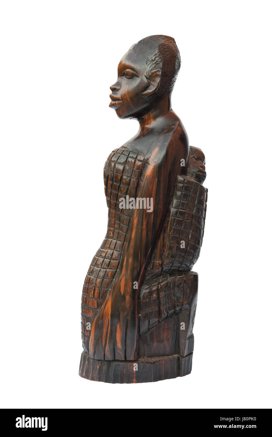 woman object religion antique souvenir wooden old statuette woman ...